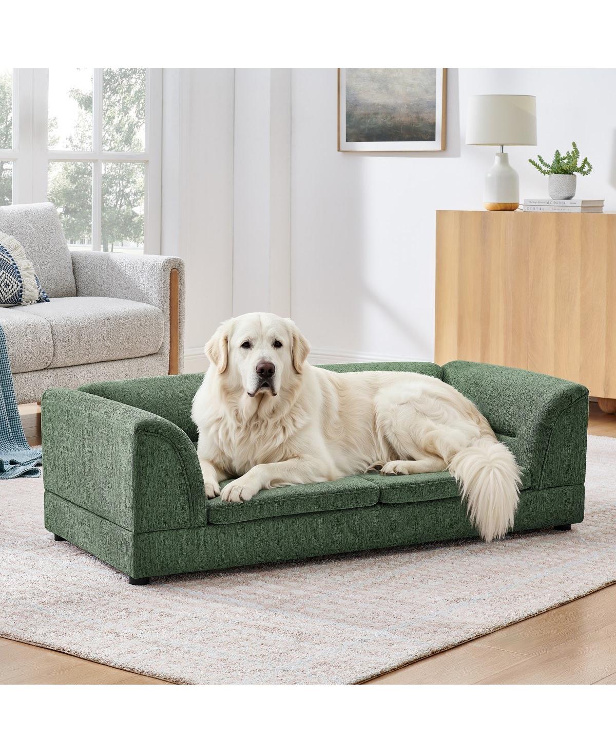 Click here for 6thdruple Linen Oversized Pet Sofa Bed  Raised Dog... prices