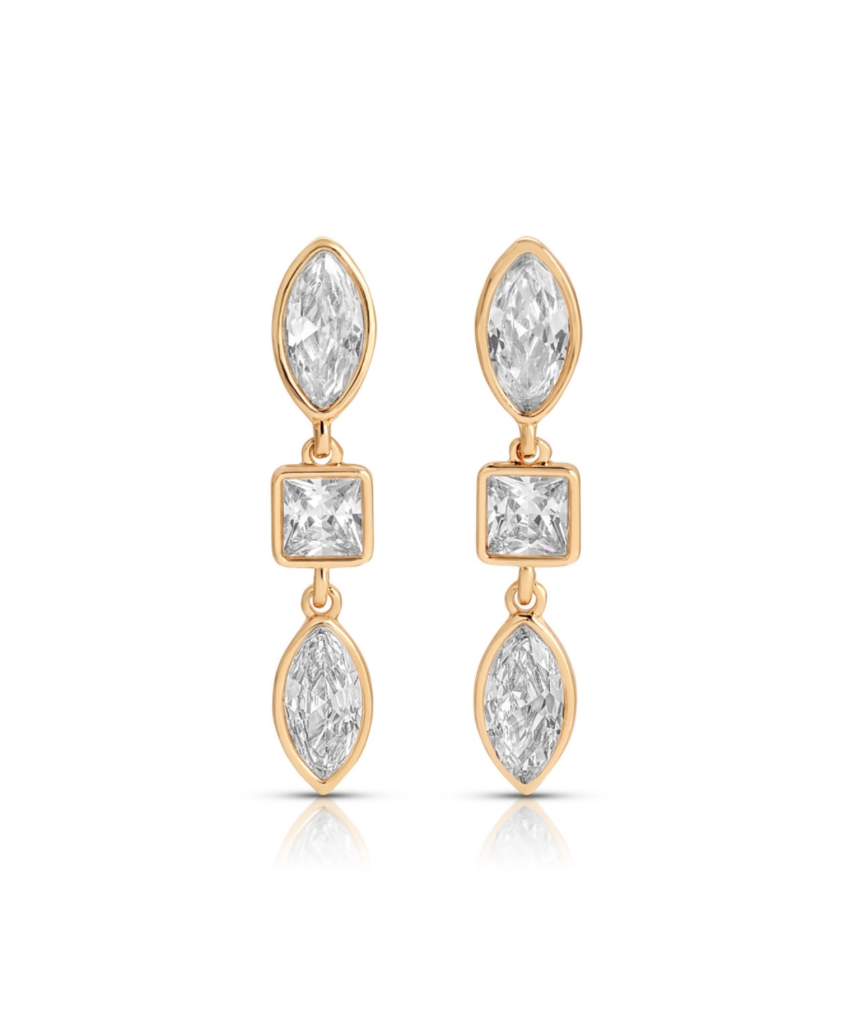 Click here for Ettika Mixed Shape Drop Earrings - Gold prices