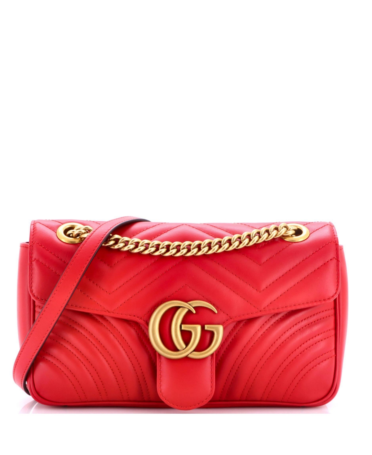 Click here for Pre-Owned Gucci Small Gg Marmont Flap Bag Matelass... prices
