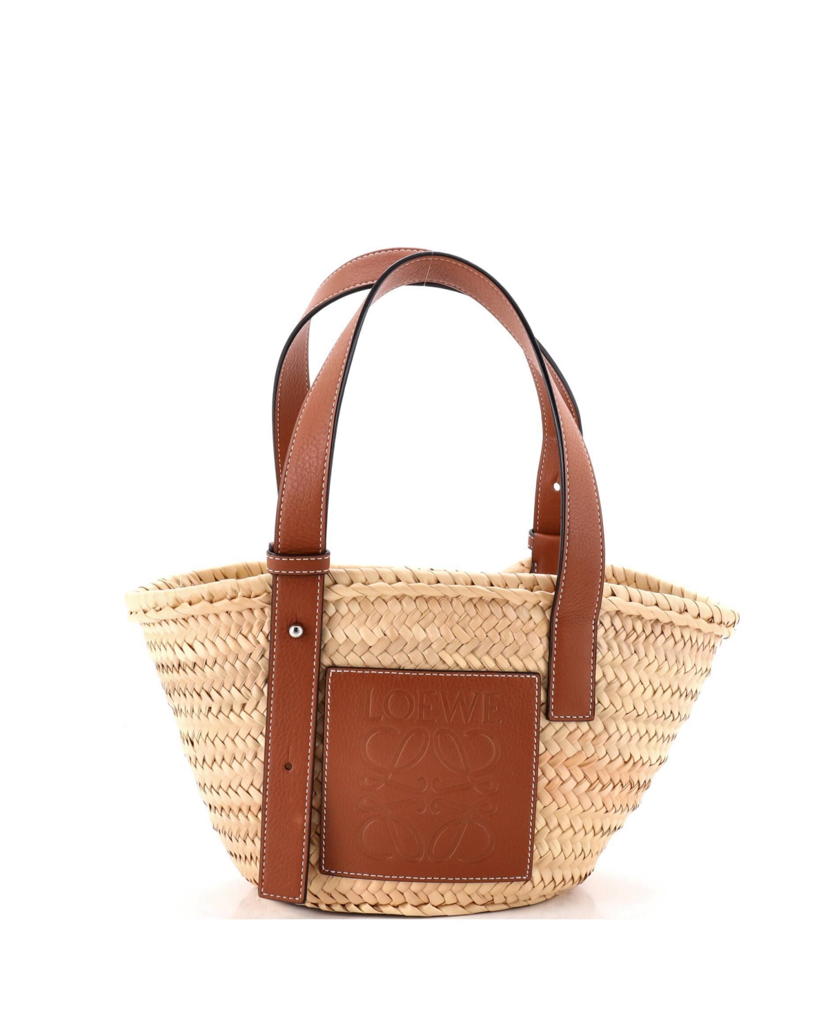 Click here for Pre-Owned Loewe Small Basket Tote Raffia - Brown prices