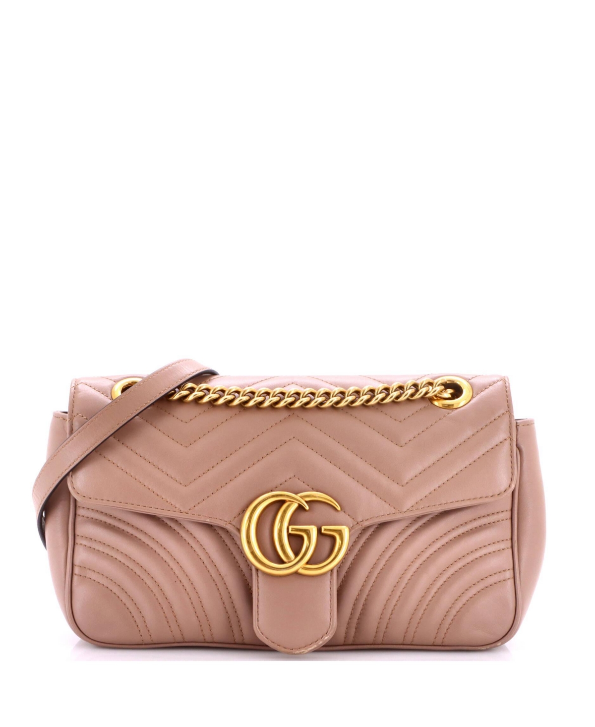 Click here for Pre-Owned Gucci Small Gg Marmont Flap Bag Matelass... prices