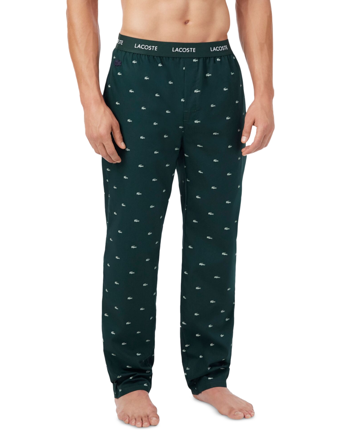 Click here for Lacoste Mens Cotton Crocodile Print Pajama Pants -... prices