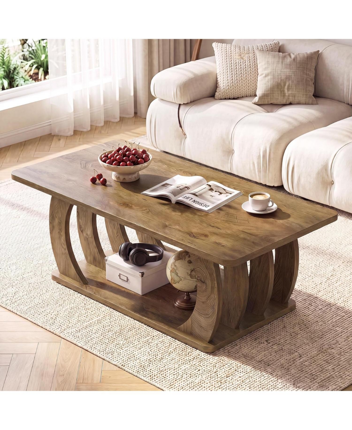 Click here for Tribesigns Rustic End Table Wooden Side Table with... prices