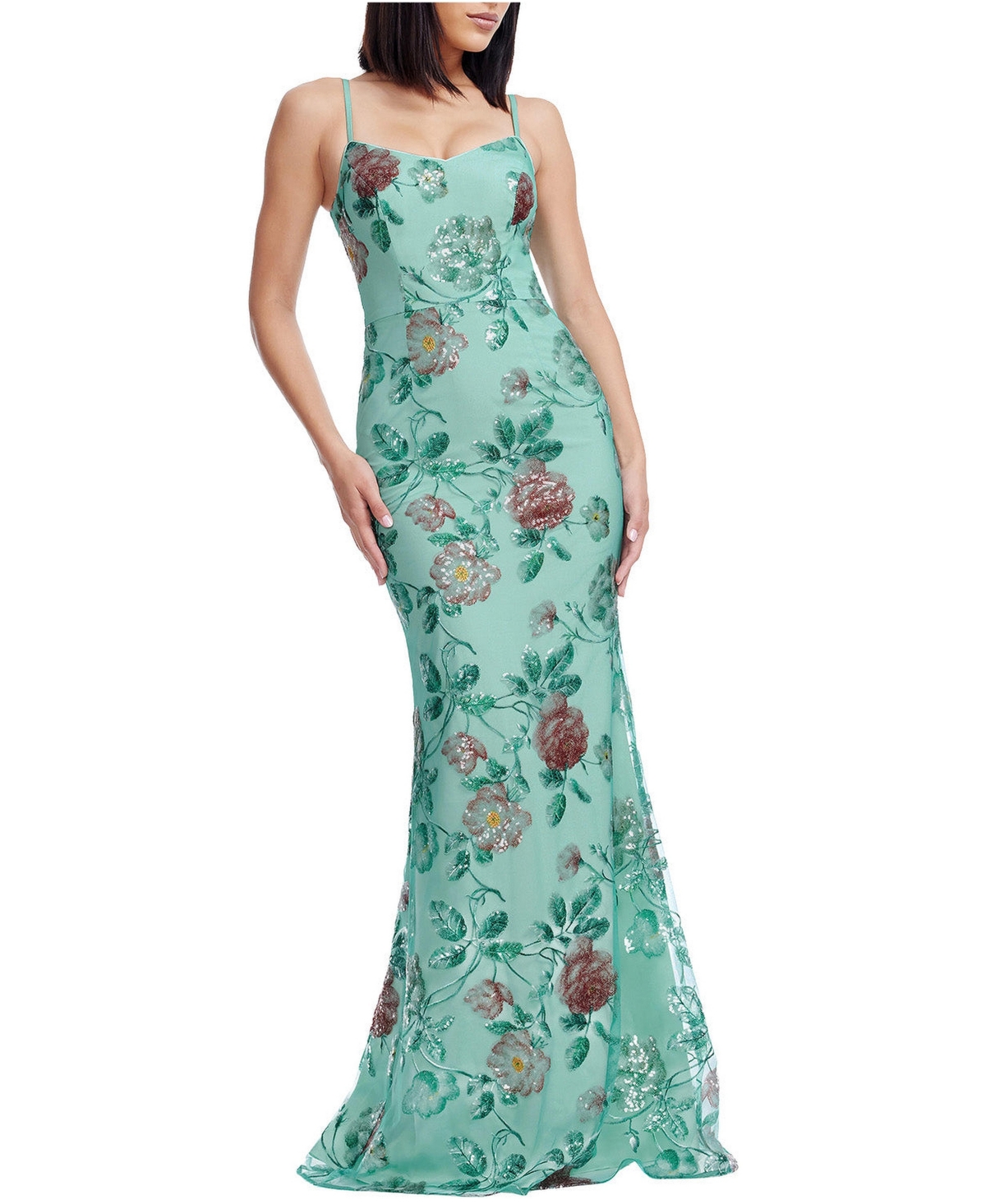 Click here for Dress The Population Womens Giovanna Floral Sequin... prices