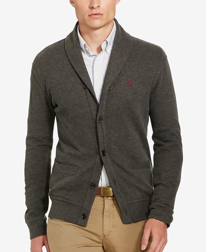 Polo Ralph Lauren Men's Ribbed Shawl Cardigan - Macy's