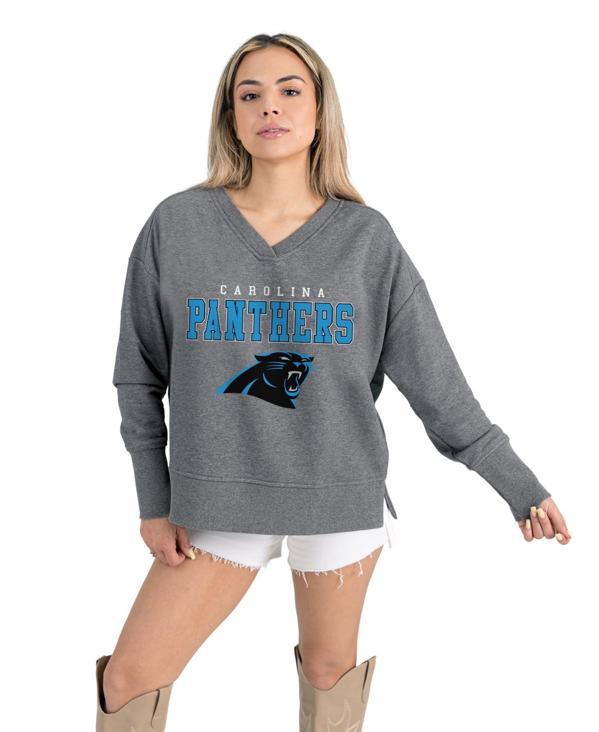 Click here for Gameday Couture Womens Gray Carolina Panthers Fren... prices
