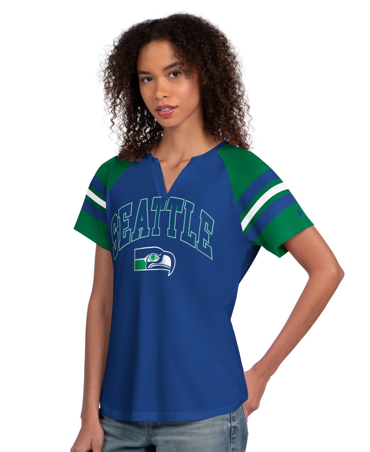 Click here for Starter Womens Royal Seattle Seahawks Game On Notc... prices
