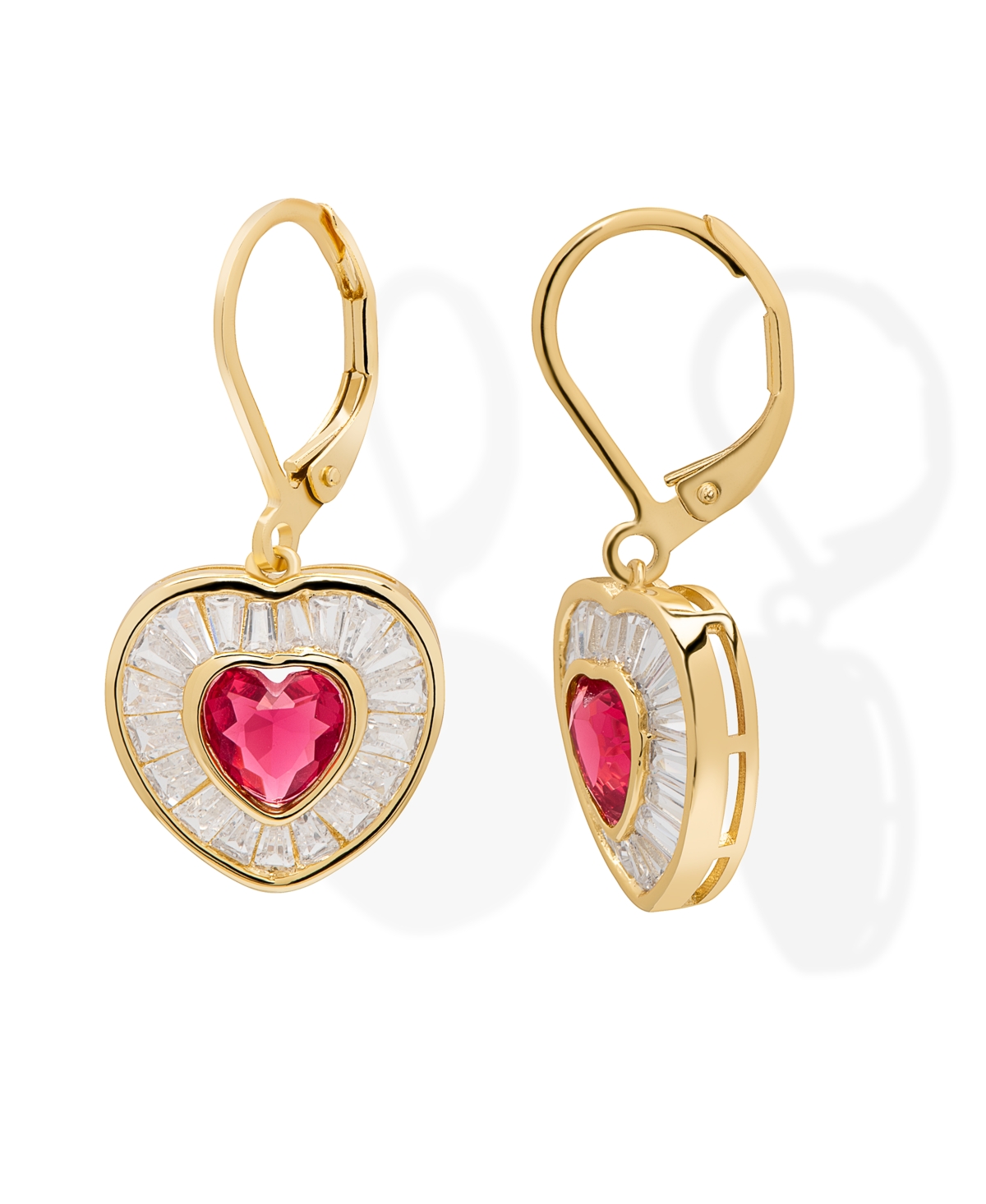 Click here for Macys Simulated Ruby and Cubic Zirconia Heart Leve... prices