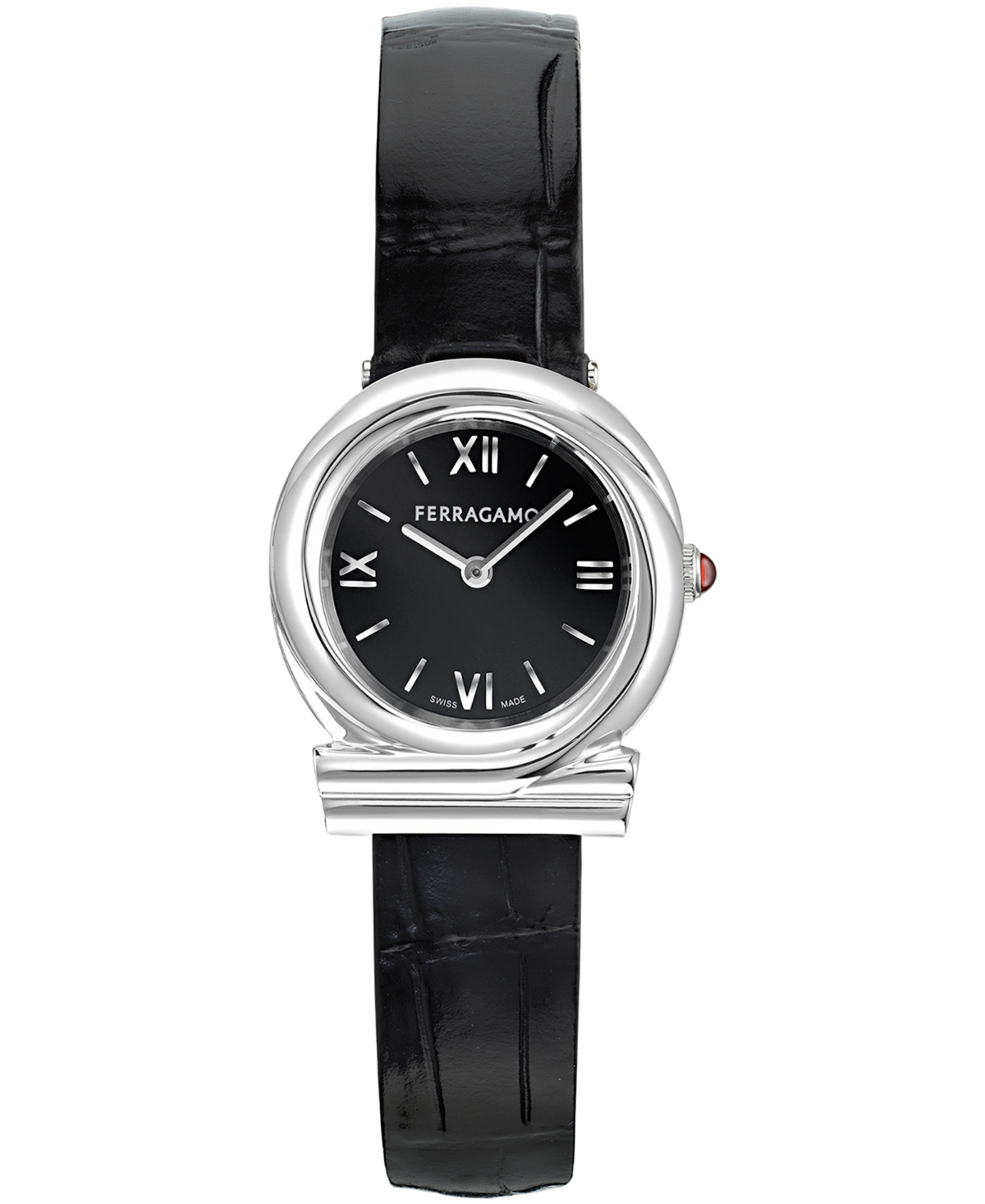 Click here for Ferragamo Womens Leather Strap Watch 28mm - Silver prices
