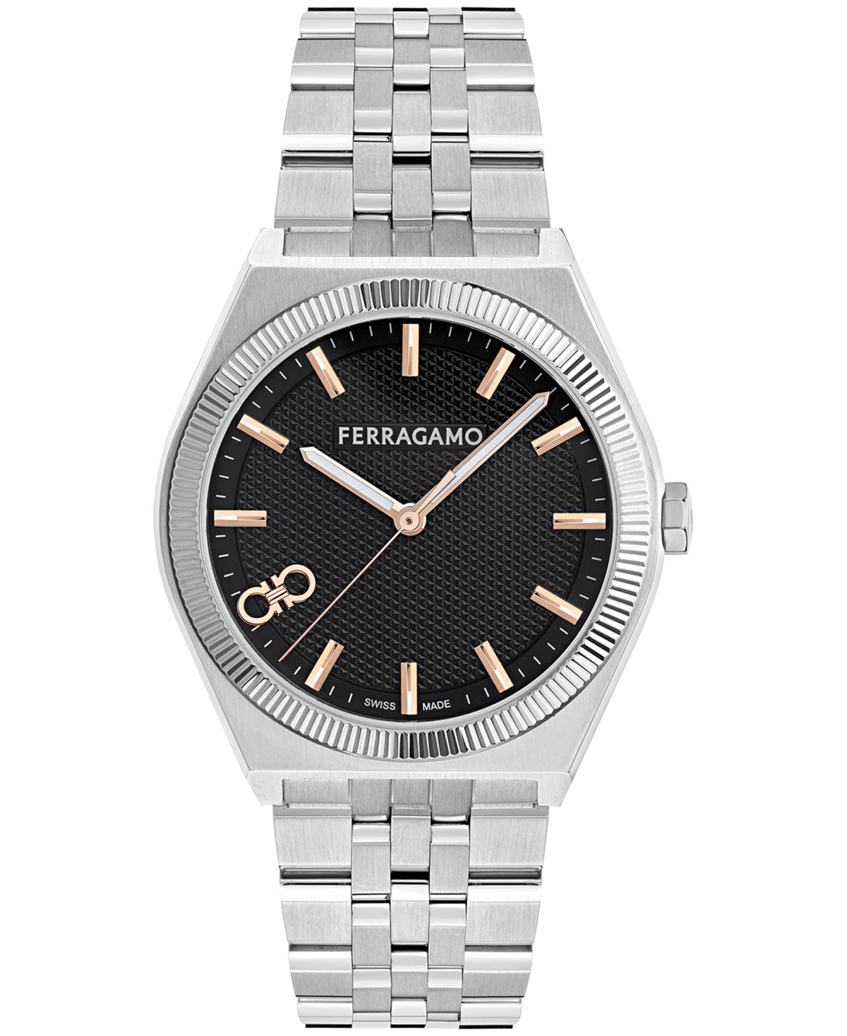 Click here for Ferragamo Mens Silver Stainless Steel Bracelet Wat... prices