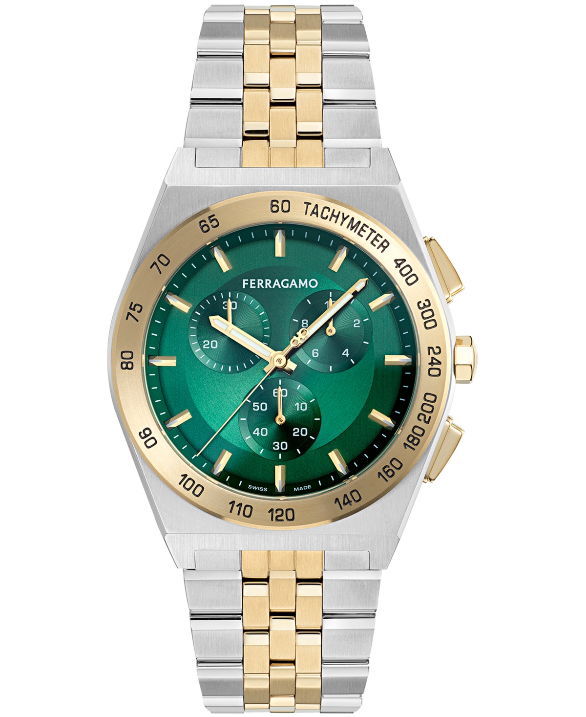 Click here for Ferragamo Mens Two-Tone Stainless Steel Chronograp... prices