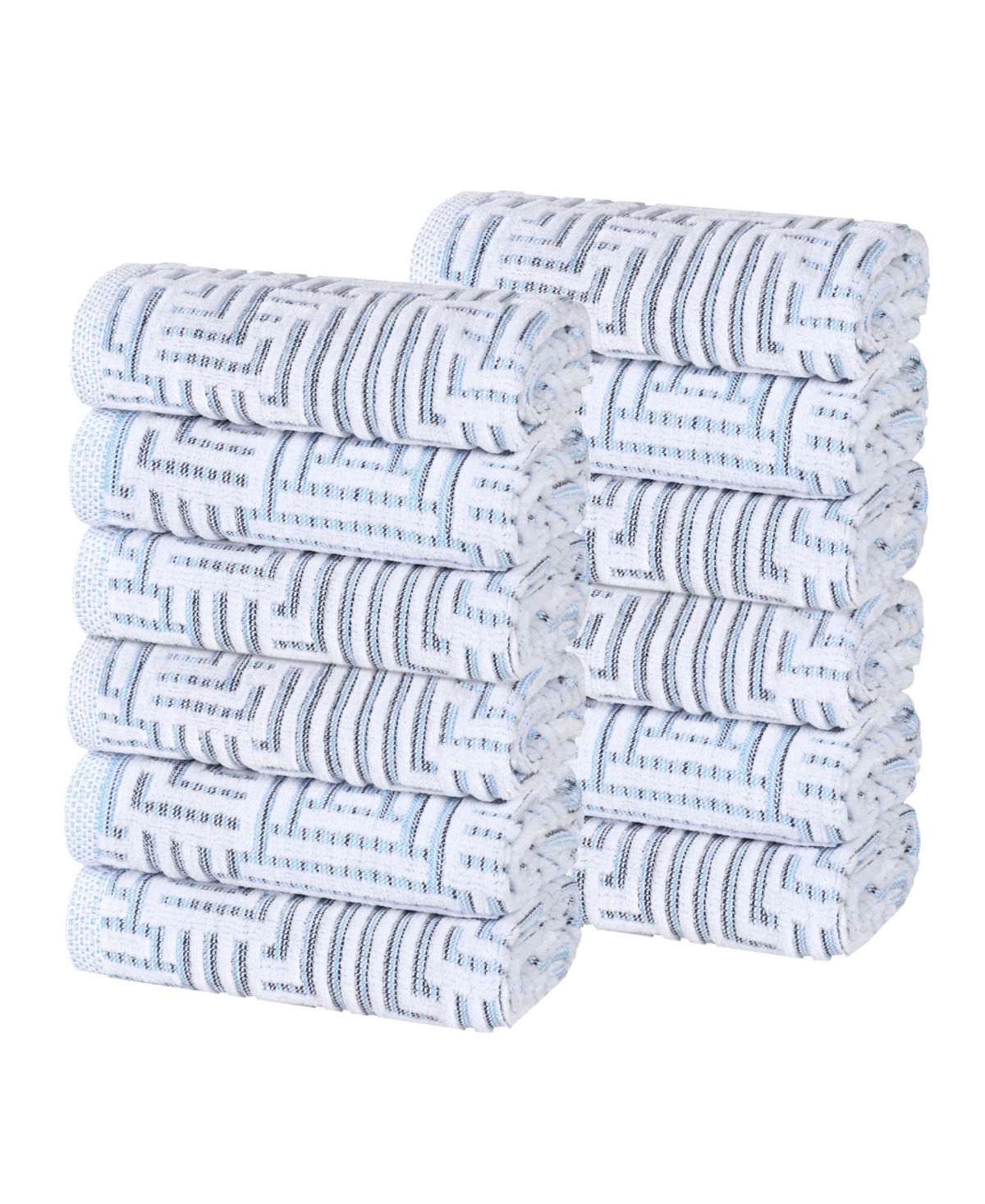 Click here for Superior Jasper Cotton 12-Piece Washcloth Set - Bl... prices
