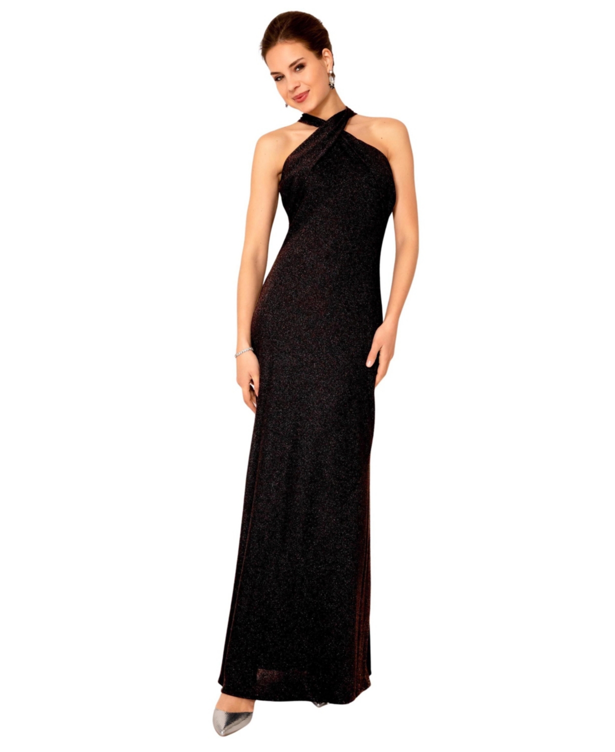 Click here for Alie Street London Womens Thea Halter Gown - Glitt... prices