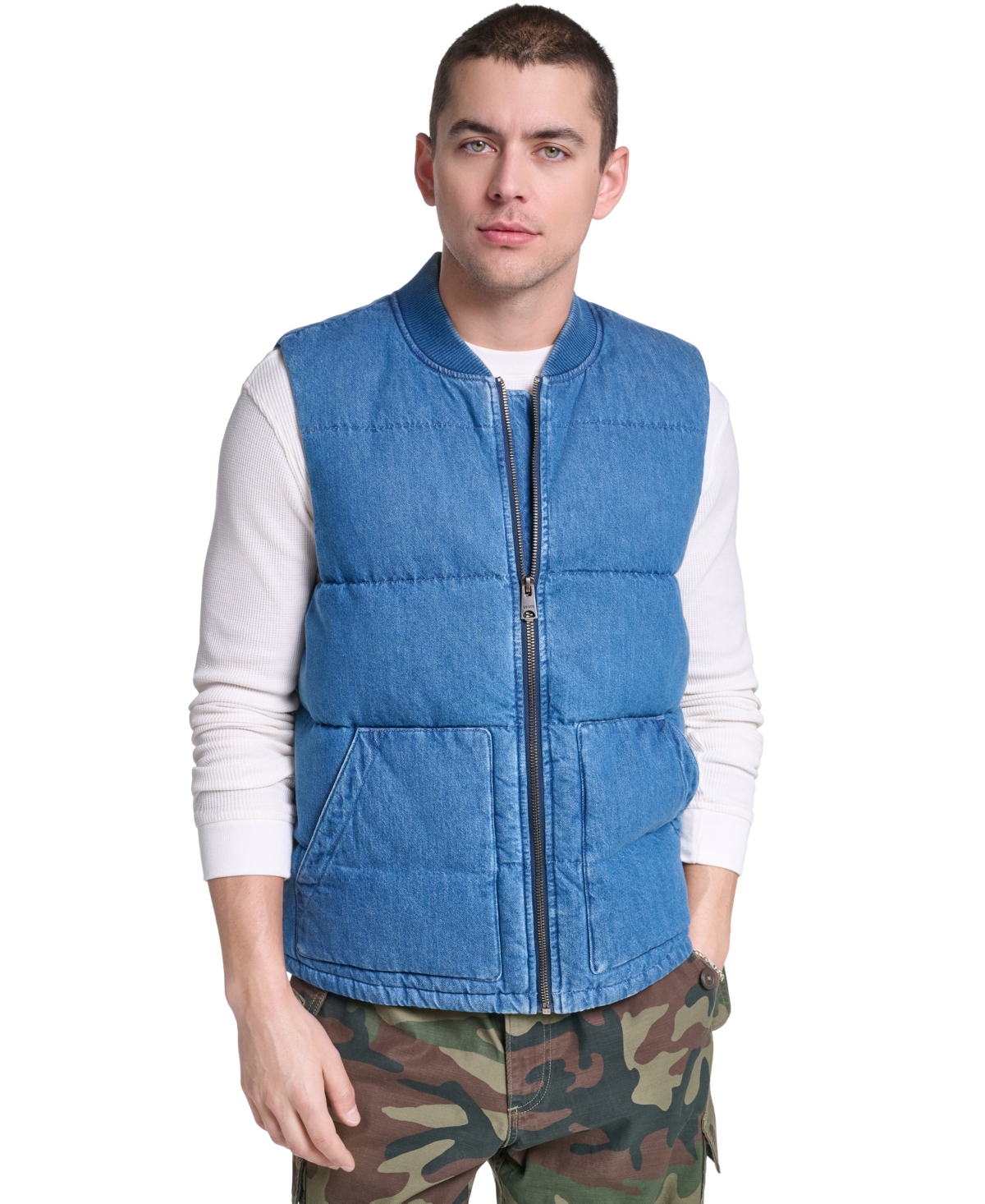 Click here for Levis Mens Quilted Denim Classic-Fit Vest - Medium... prices