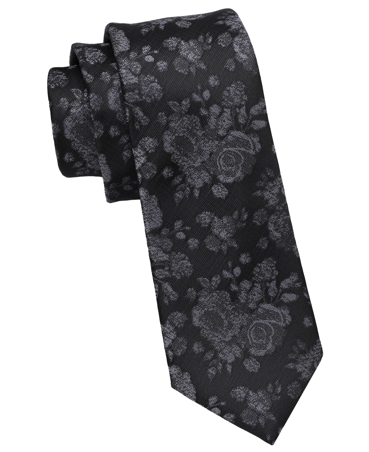Click here for Dkny Mens Photo Print Floral Slim Tie - Black/Gray prices