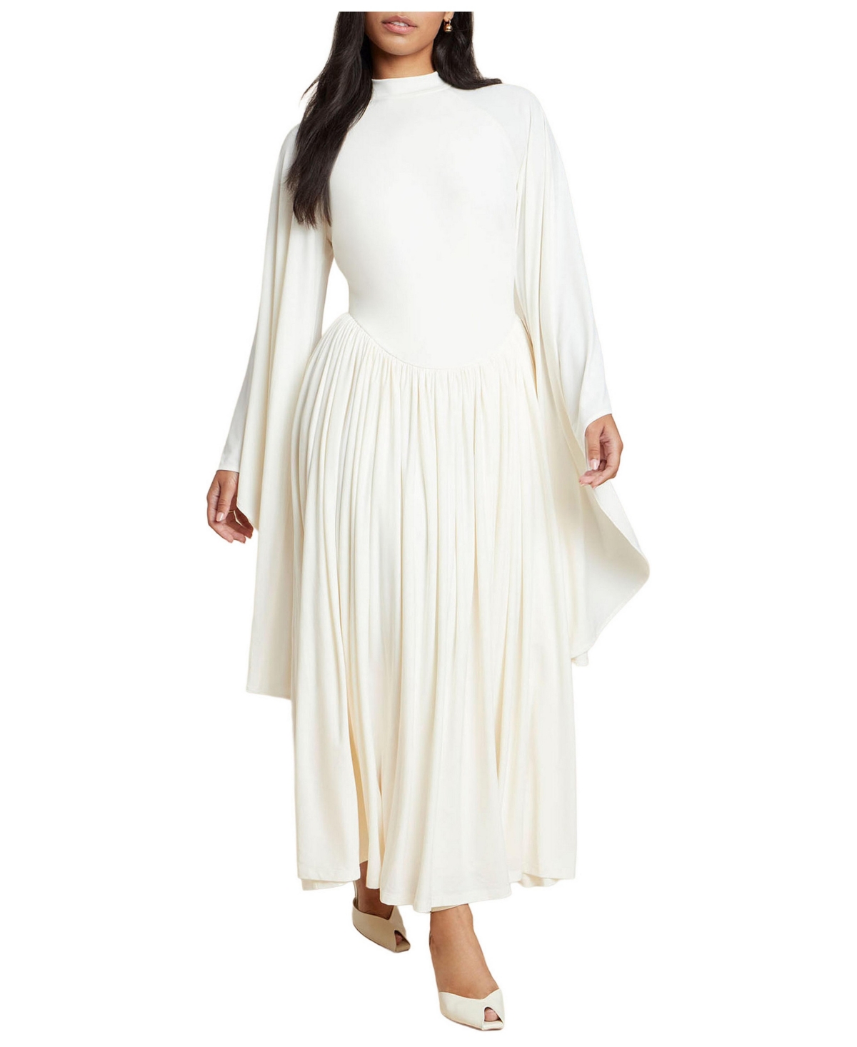 Click here for Eloquii Womens Flowy Jersey Maxi Dress - Coconut m... prices