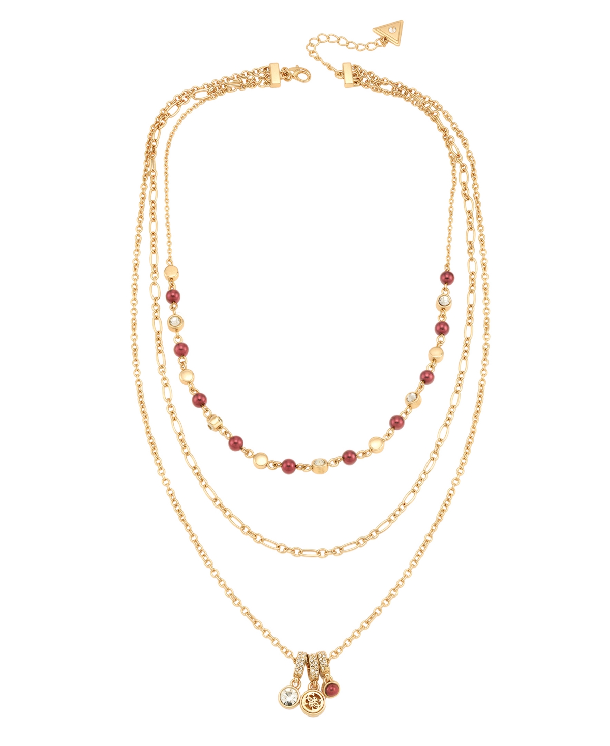 Click here for Guess Gold-Tone Layered Imitation Pearl & Crystal... prices