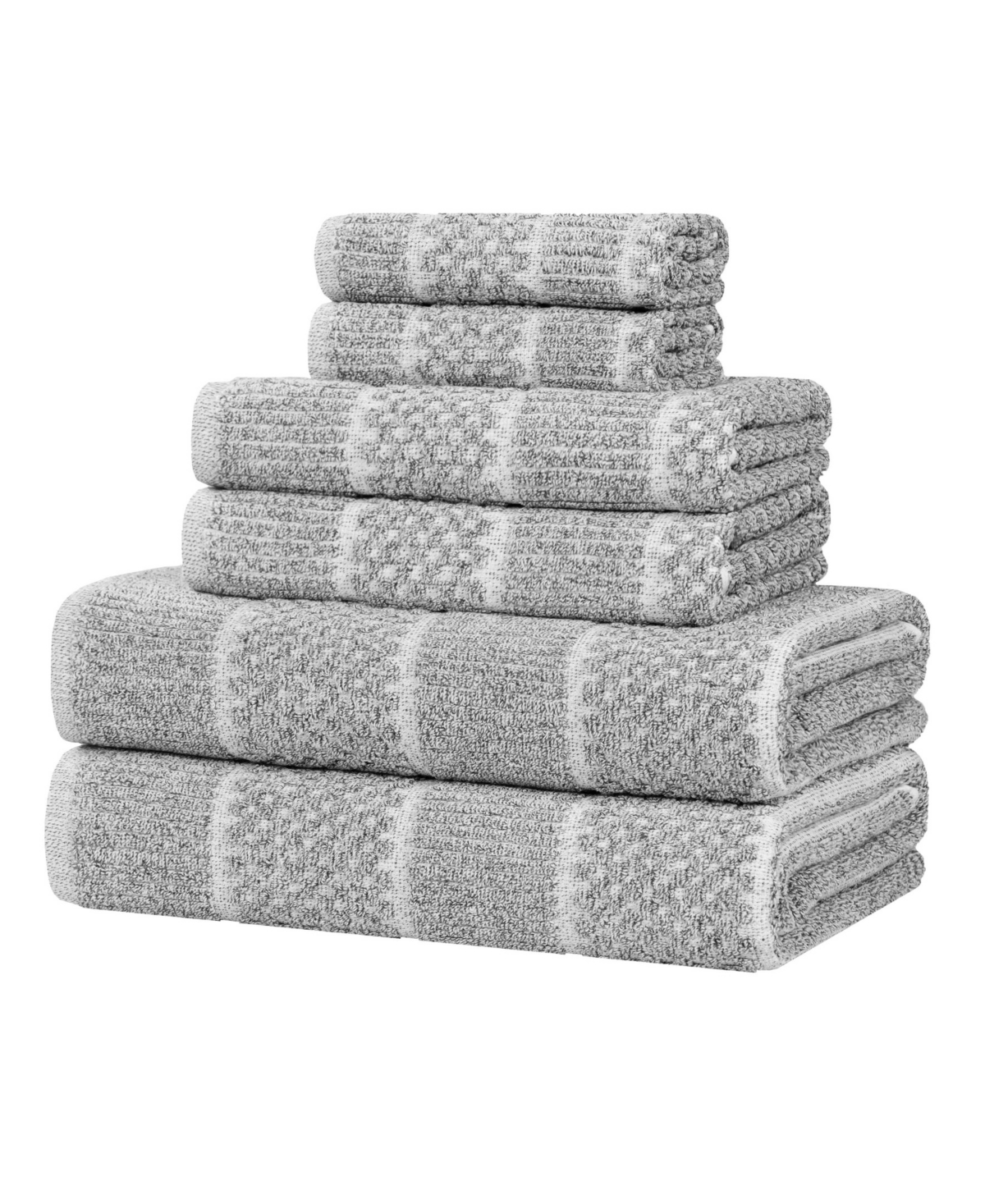 Click here for Superior Naples Cotton 6-Piece Towel Set - Charcoa... prices