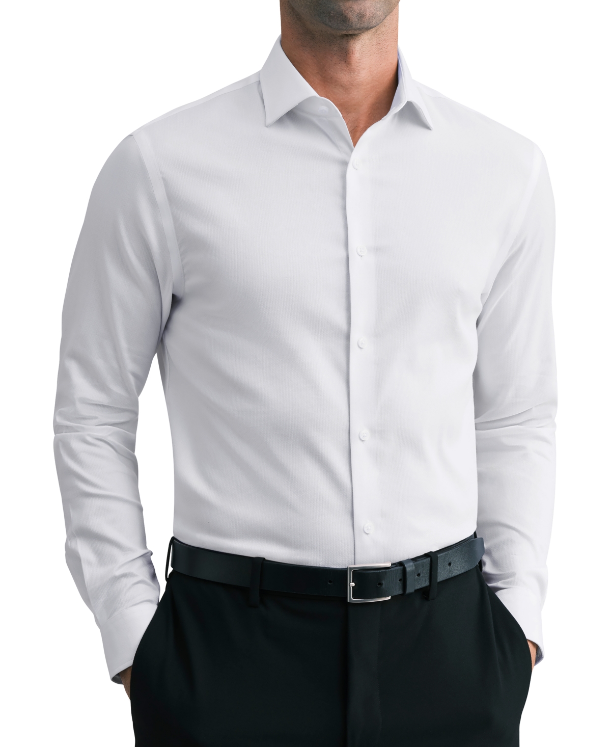 Click here for Michael Kors Mens Slim-Fit Dress Shirt - White prices