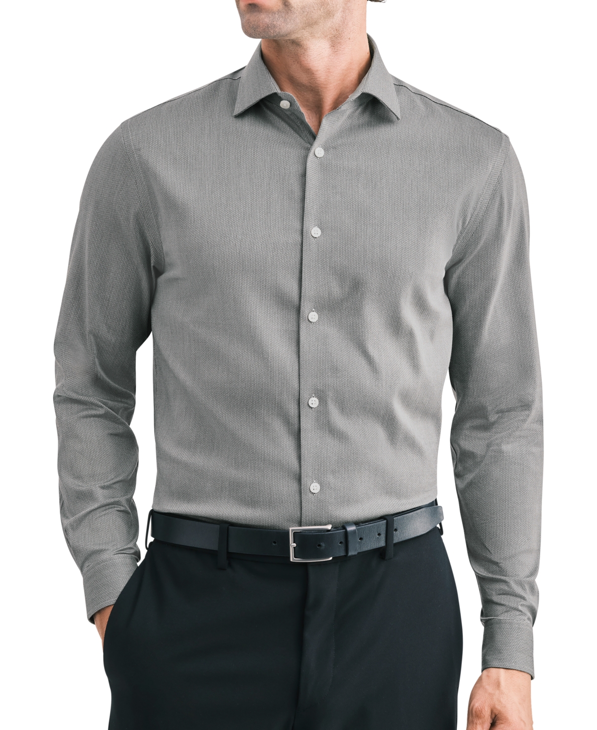 Click here for Michael Kors Mens Slim-Fit Dress Shirt - Forest Gr... prices