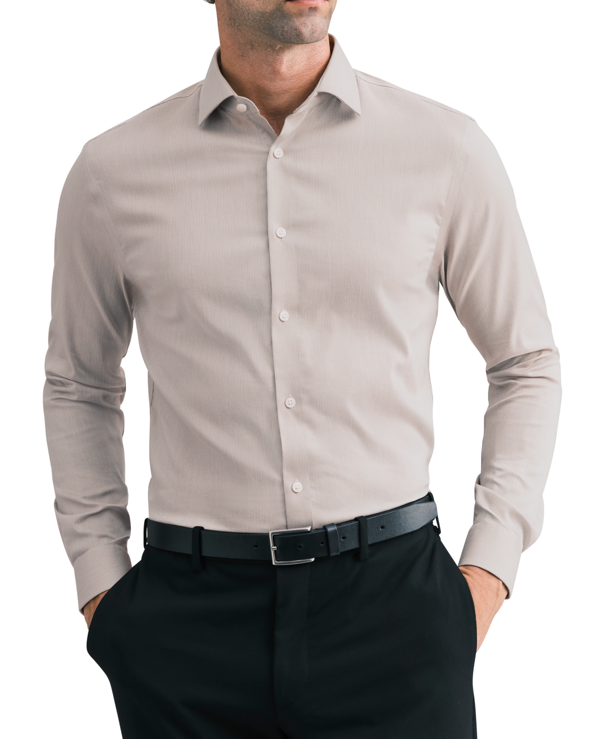 Click here for Michael Kors Mens Slim-Fit Dress Shirt - Brown prices
