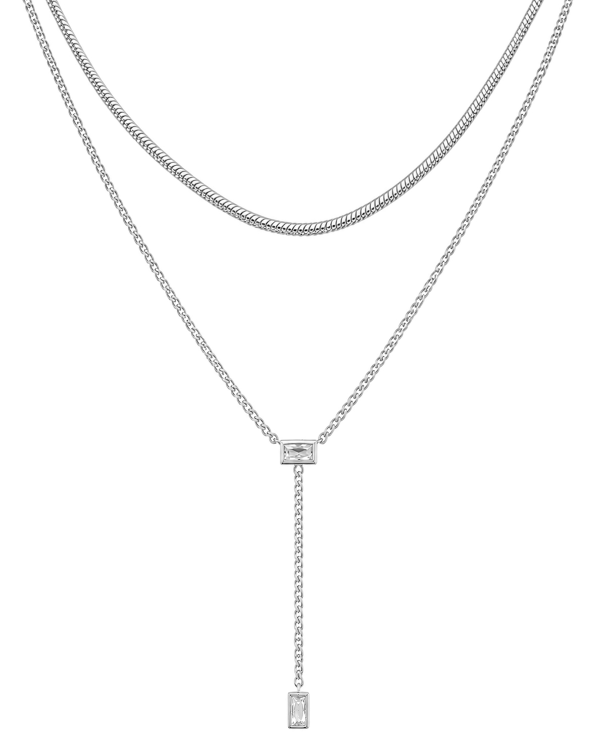 Click here for And Now This Cubic Zirconia Double Layer Y Necklac... prices