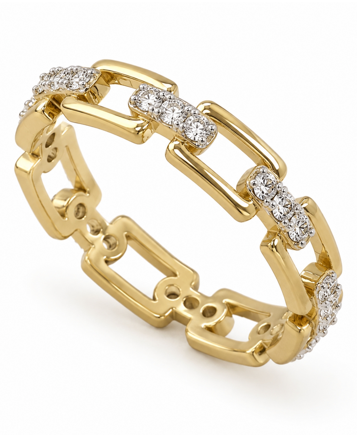 Click here for And Now This Cubic Zirconia 18K Gold Plated Link R... prices