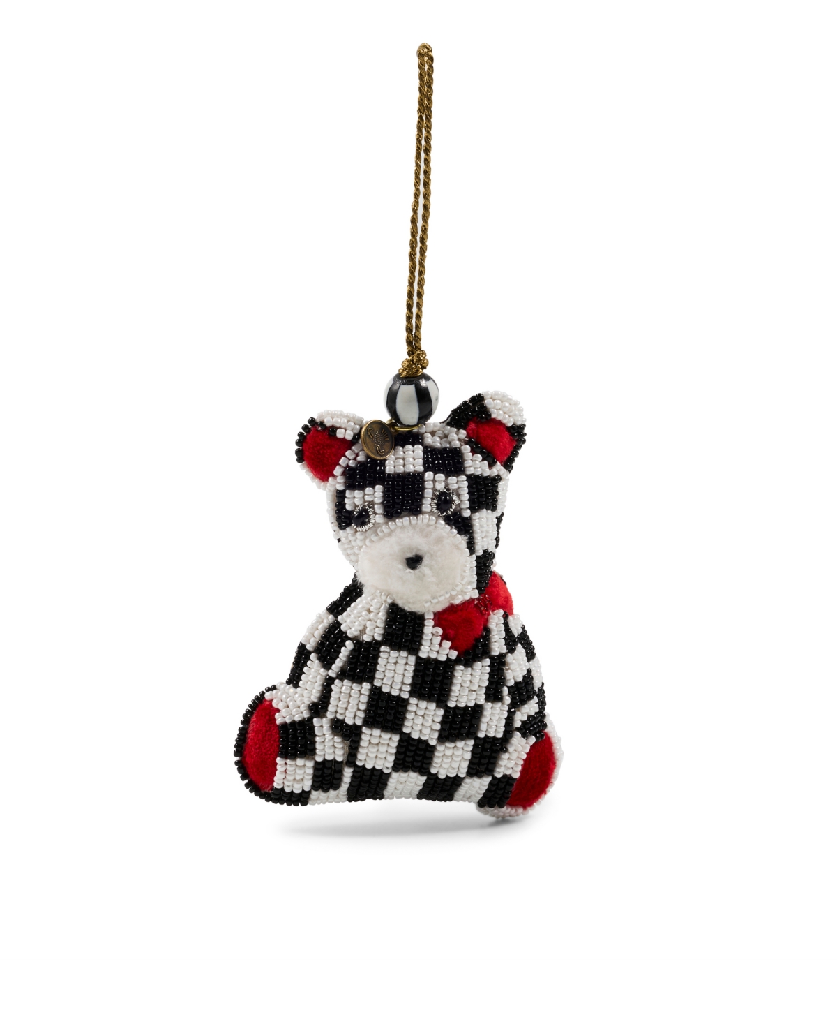 Click here for MacKenzie-Childs Courtly Check Bear Beaded Ornamen... prices