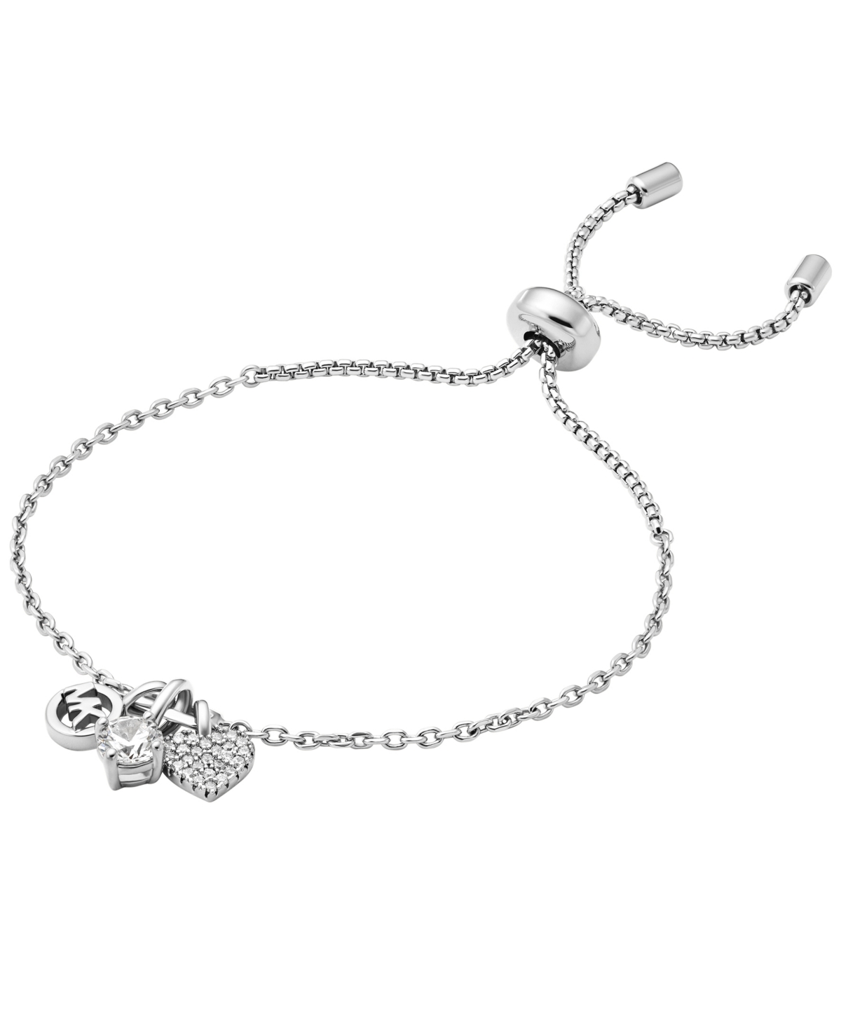 Click here for Michael Michael Kors Charm Slider Bracelet - Silve... prices