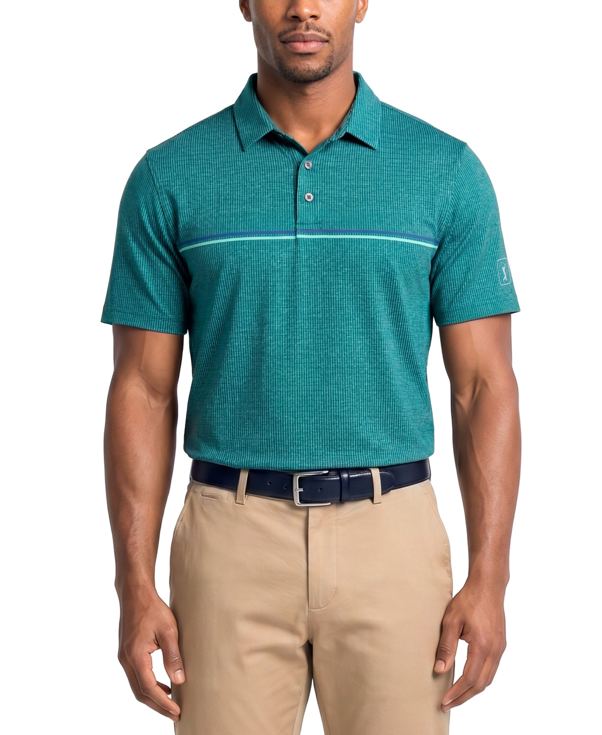 Click here for Pga Tour Mens Fine Line Jaspe Gingham Print Classi... prices