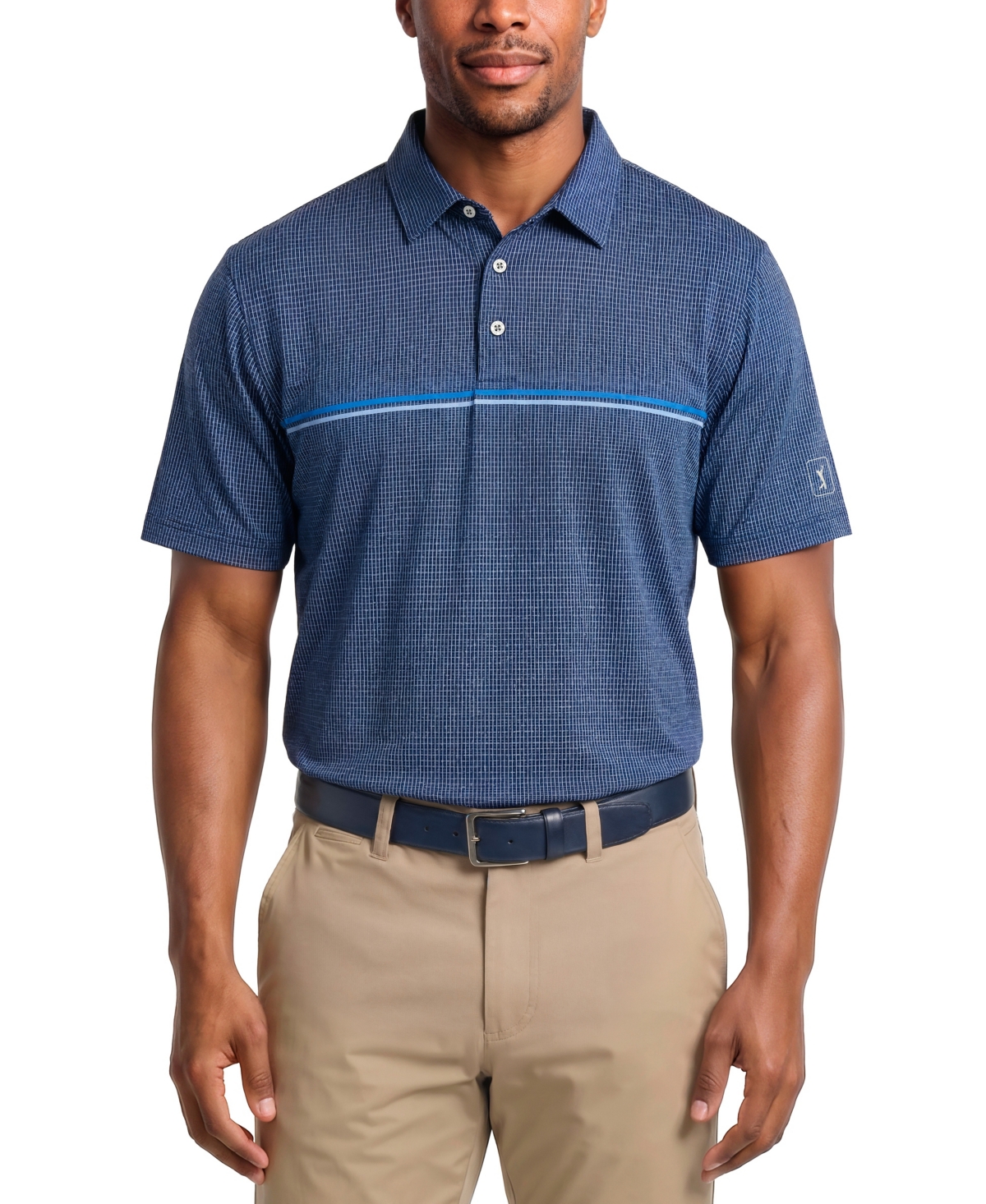 Click here for Pga Tour Mens Fine Line Jaspe Gingham Print Classi... prices