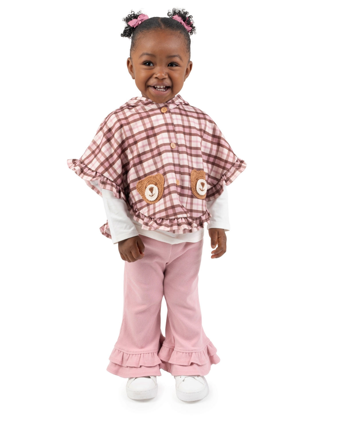 Click here for Rare Editions Baby Girls Plaid Hooded Poncho Top a... prices