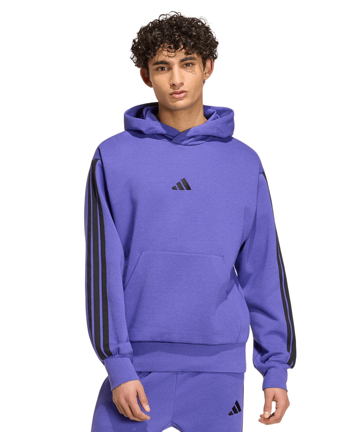 Click here for adidas Mens Essential Three Stripes Fleece Hoodie... prices