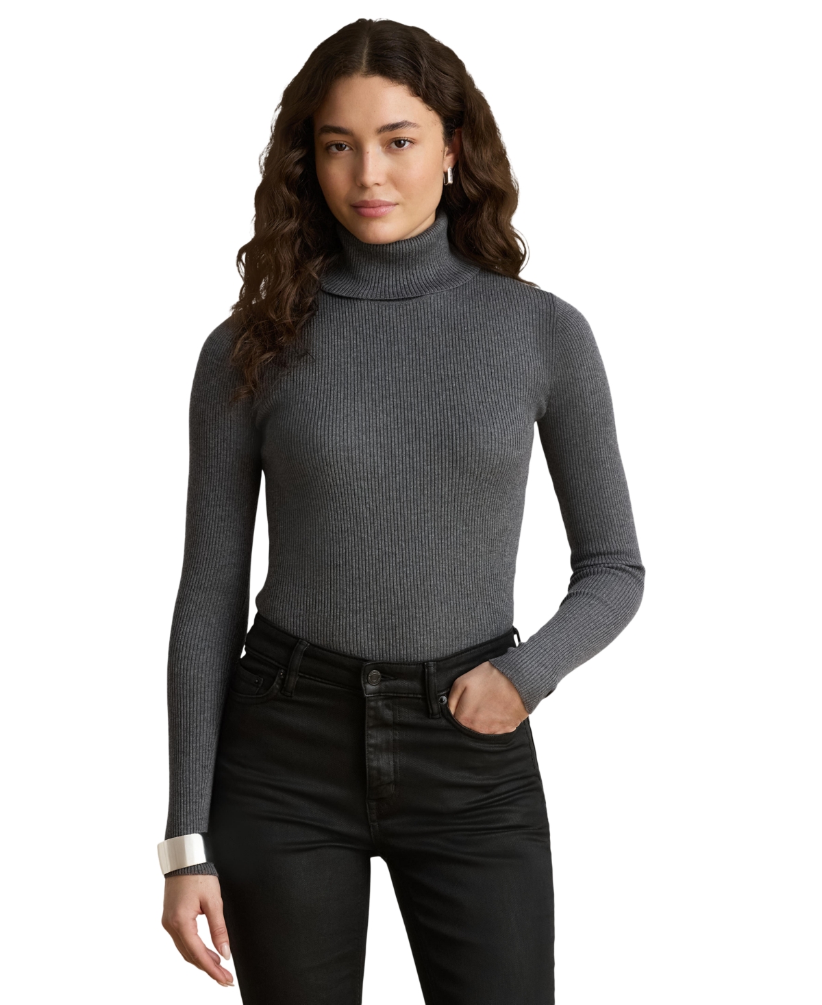 Click here for Lauren Ralph Lauren Womens Ribbed Slim-Fit Cotton-... prices