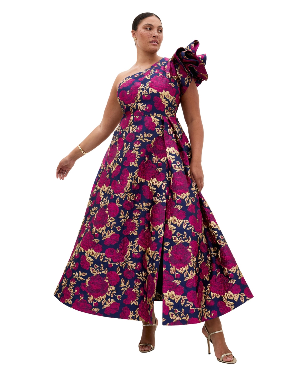 Click here for City Chic Plus Size Grand Gala One-Shoulder Jacqua... prices