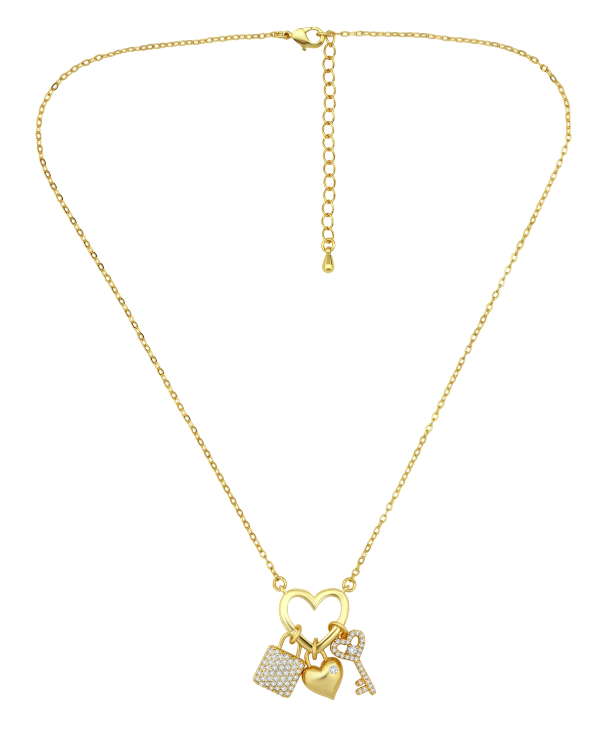 Click here for Macys 14k Gold-Plated Over Brass Heart Shape Charm... prices