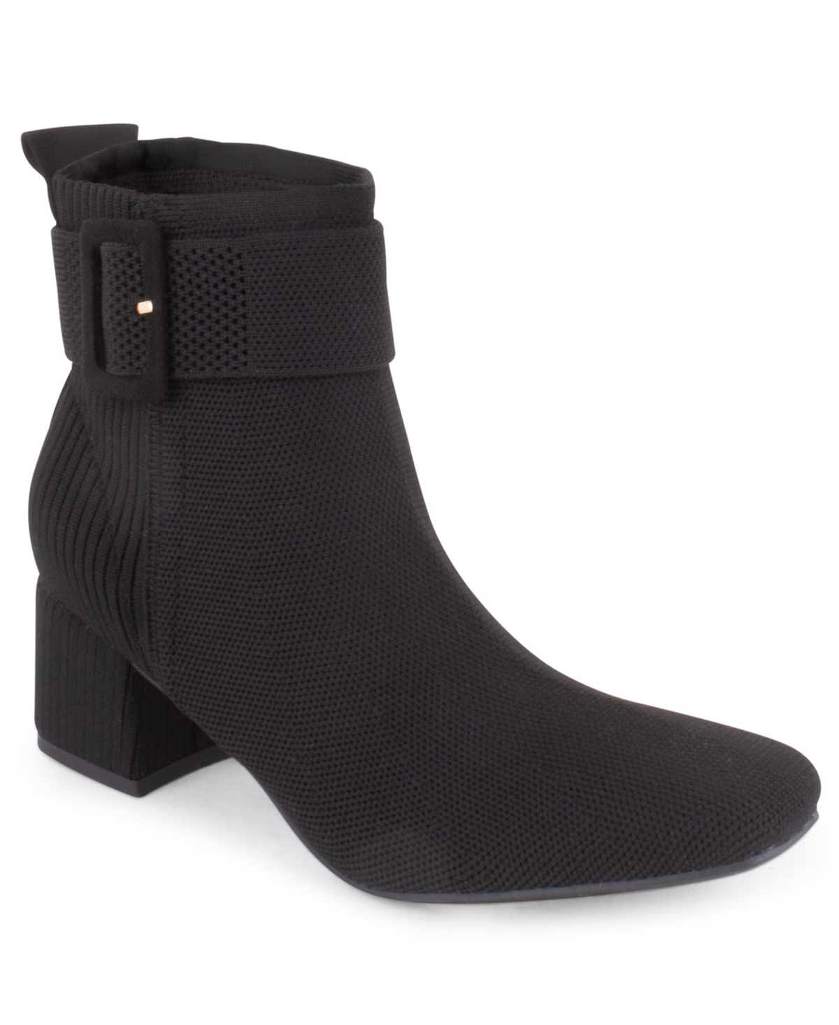 Click here for Tahari Womens Sunflower Knit Zipper Booties - Blac... prices
