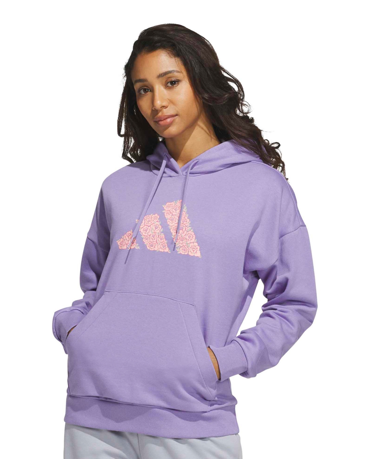 Click here for adidas Womens Big Logo Graphic Fleece Hoodie - Mag... prices