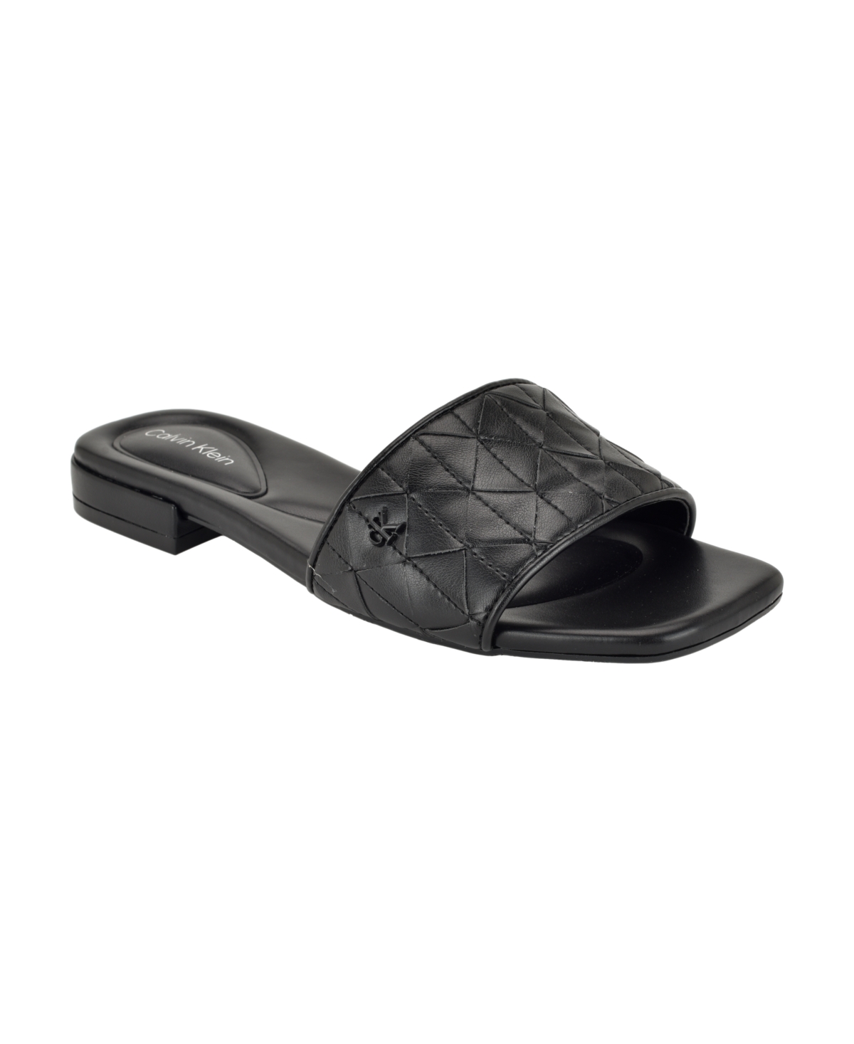 Click here for Calvin Klein Womens Theona Quilted Flat Slip-On Sa... prices