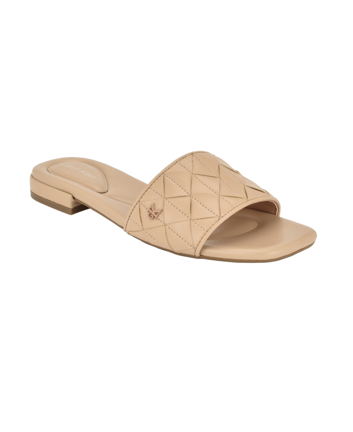 Click here for Calvin Klein Womens Theona Quilted Flat Slip-On Sa... prices