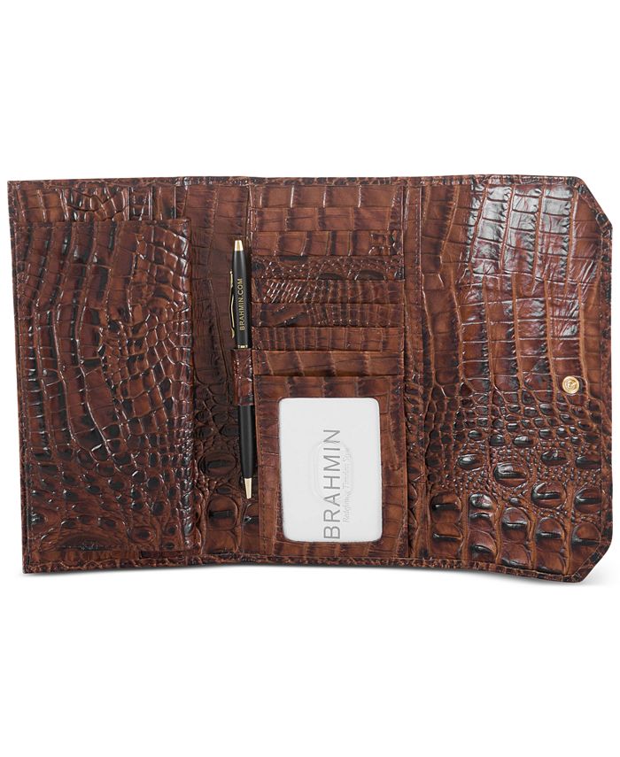 Brahmin Soft Checkbook Melbourne Embossed Leather Wallet - Macy's