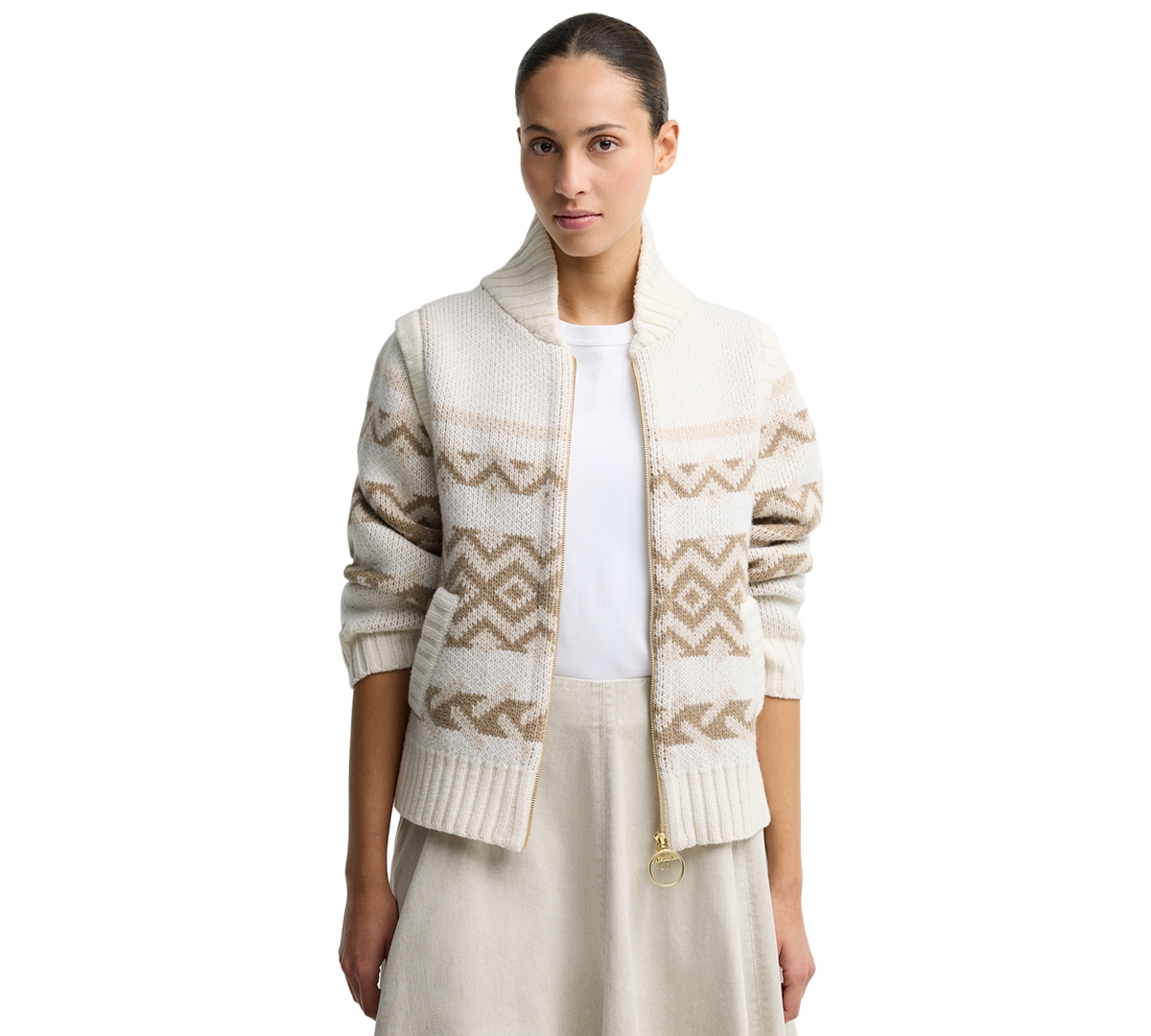 Click here for Barbour Womens Maplewood Fair-Isle Wool-Blend Card... prices