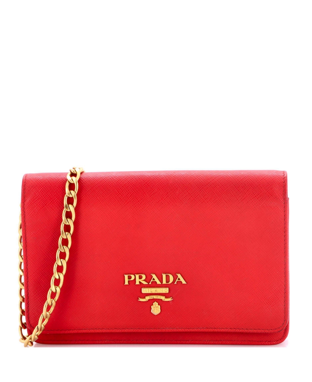Click here for Pre-Owned Prada Chain Wallet Crossbody Saffiano Le... prices