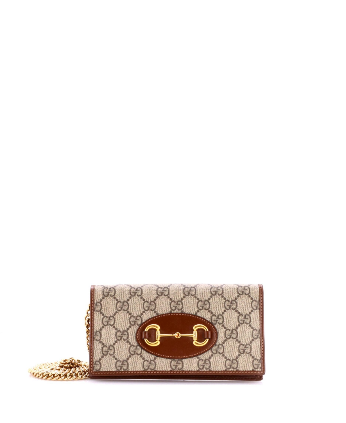 Click here for Pre-Owned Gucci Horsebit 1955 Chain Wallet Gg Coat... prices