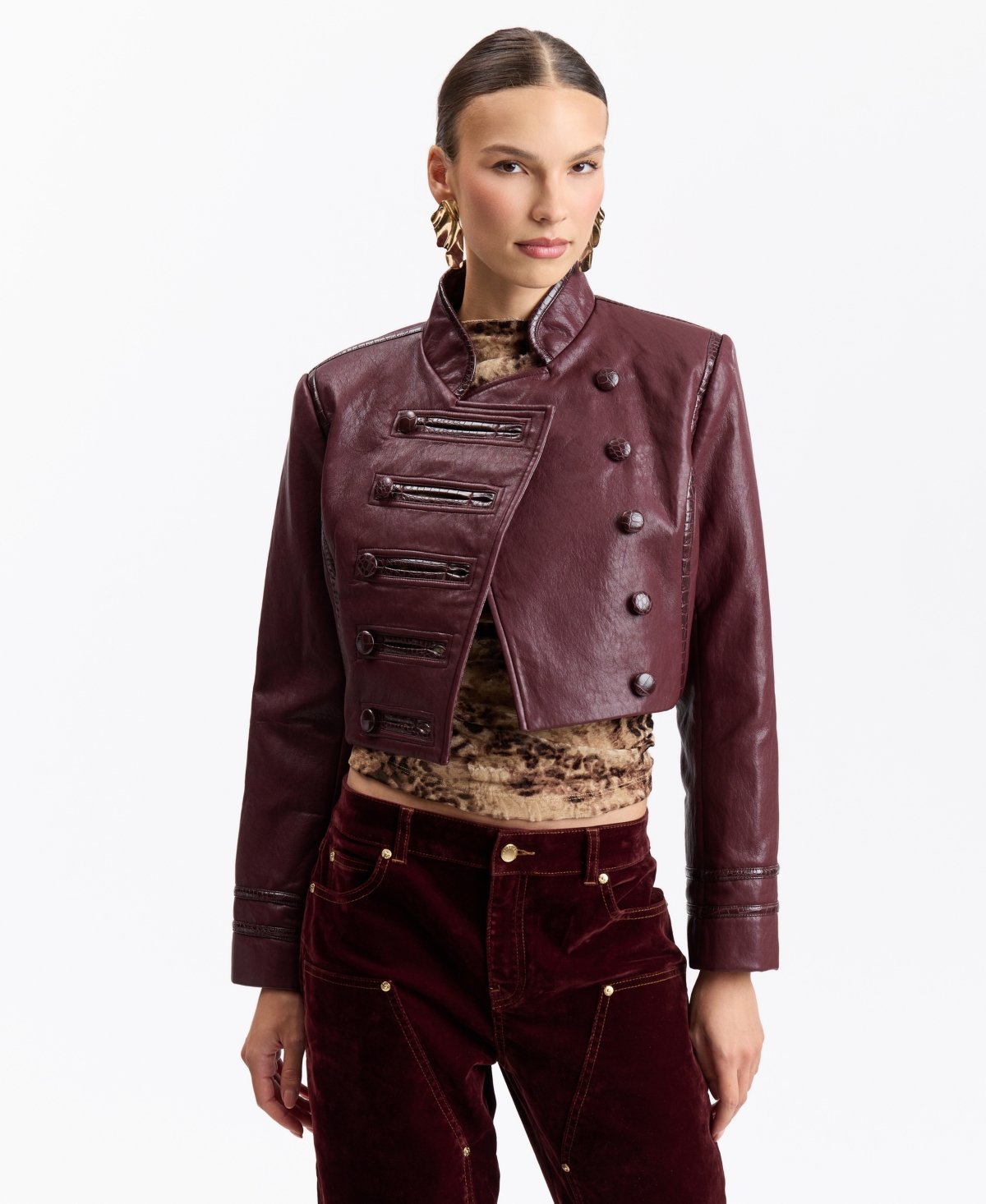 Click here for Avec Les Filles Womens Double-Breasted Military-St... prices