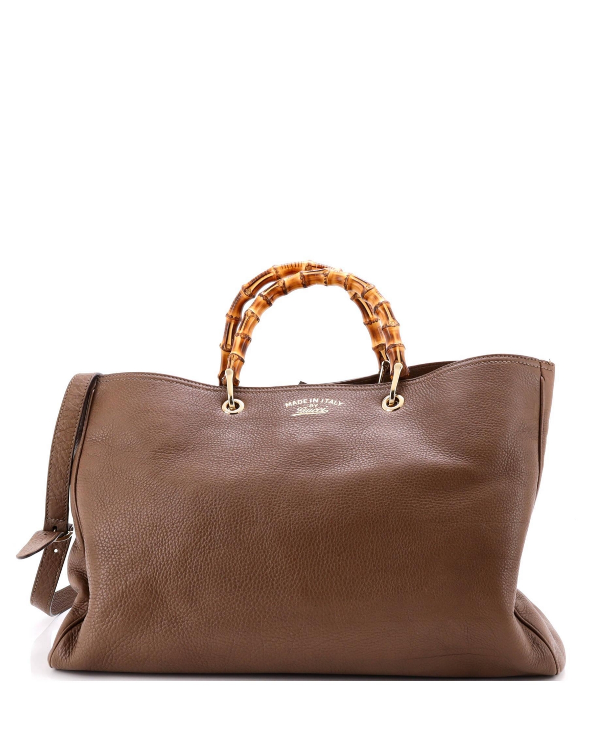 Click here for Pre-Owned Gucci Large Bamboo Shopper Tote Leather... prices