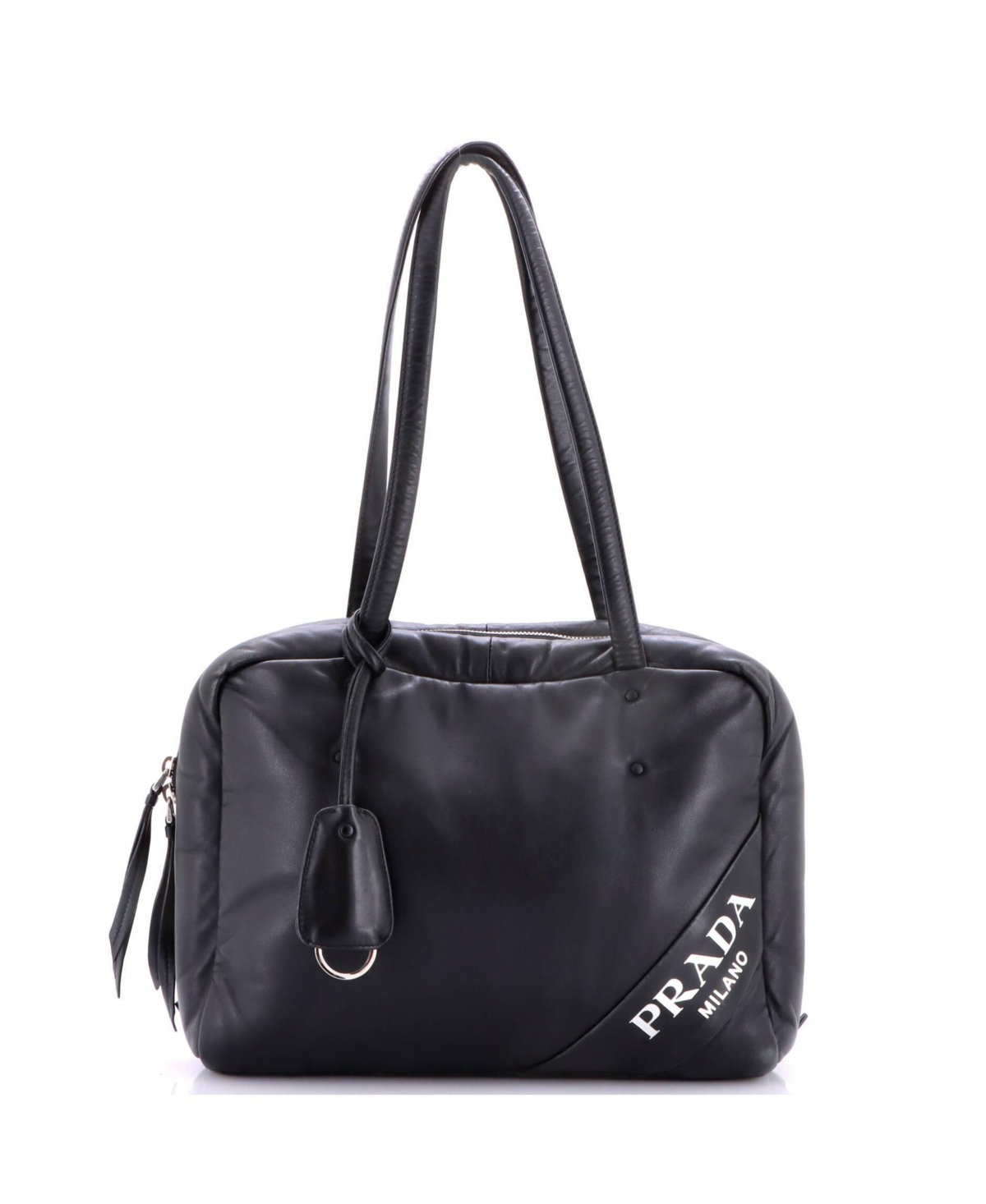 Click here for Pre-Owned Prada Medium Padded Bowler Bag Nappa Lea... prices