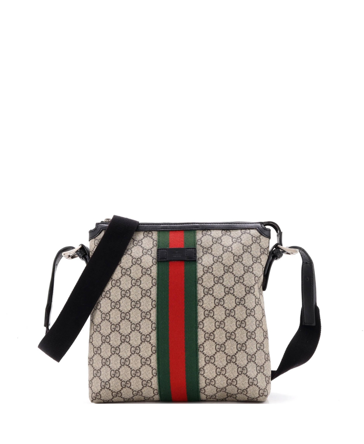 Click here for Pre-Owned Gucci Medium Web Messenger Bag Gg Coated... prices