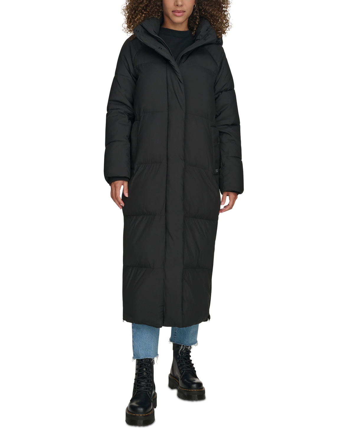 Click here for Levis Womens Extra Long Quilted Parka - Black prices