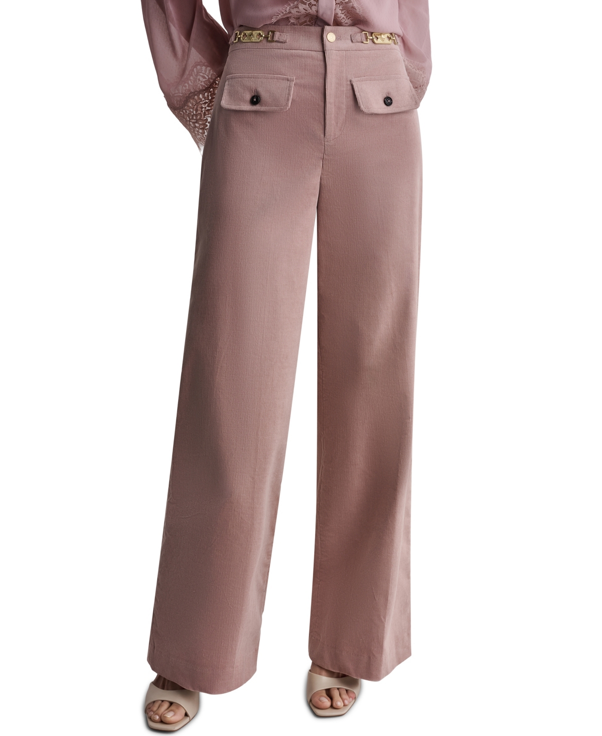 Click here for Bcbg Womens Corduroy Wide-Leg High-Waisted Pants -... prices